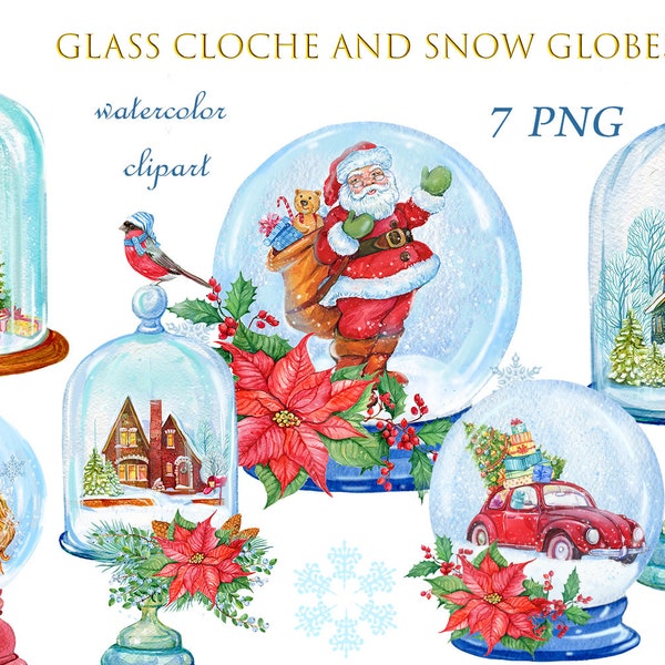 Snow Globes Clipart - Etsy