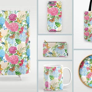 Hydrangea Seamless Patternssummer Digital Paper Watercolor - Etsy