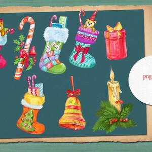 Christmas Set Clipart Illustration Christmas Cards ,christmas Clipart ...