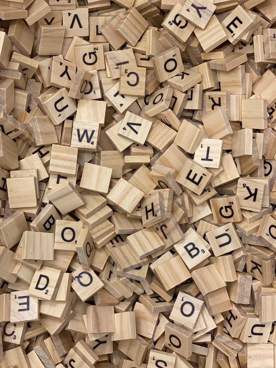 Lettres Scrabble bois AU CHOIX - Tuiles de Scrabble en bois 1.8x2cm ...