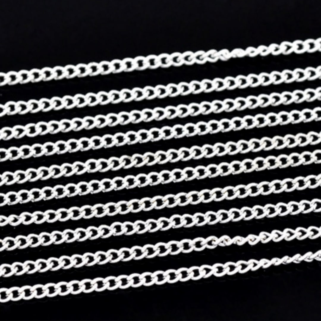 10 Meters Silver Metal Chain, Gourmet Chains, Unwelded Rings, 3x2.2 Mm ...