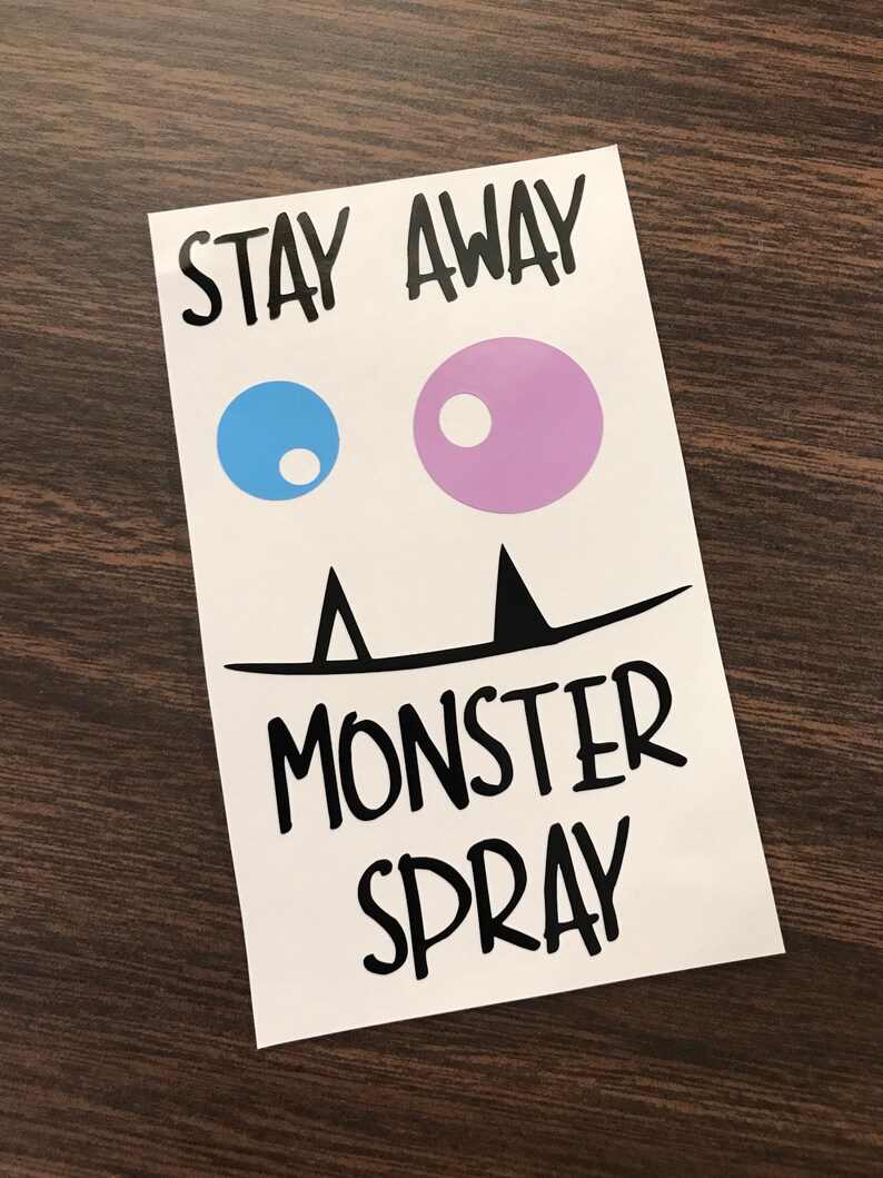 Monster spray decal monster spray label spray bottle label | Etsy