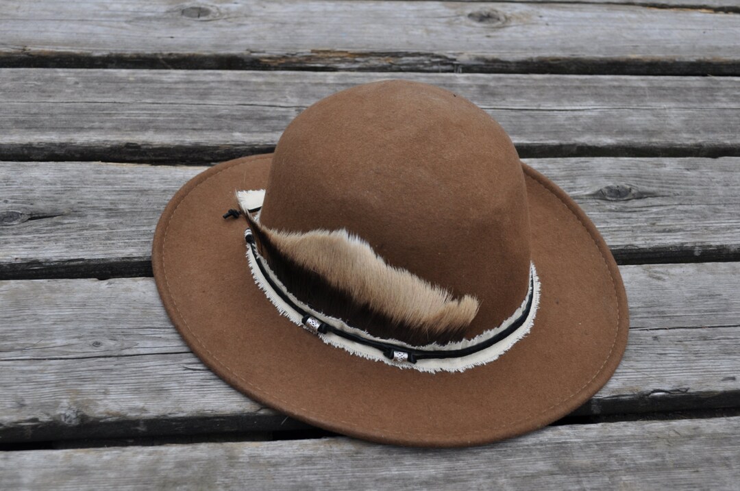 Western Cowboy Hat - Round Top - Wool - Brown - South African Impala ...