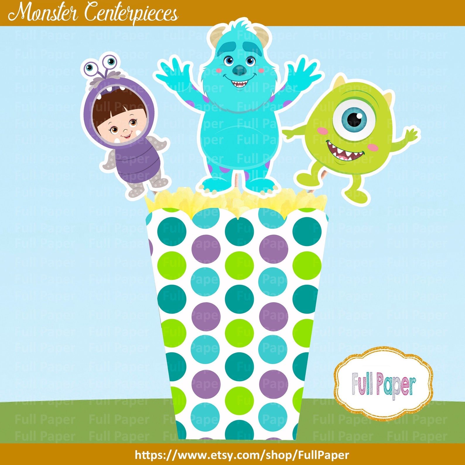 Monster Centerpieces Monster Inc Birthday Monster Box - Etsy