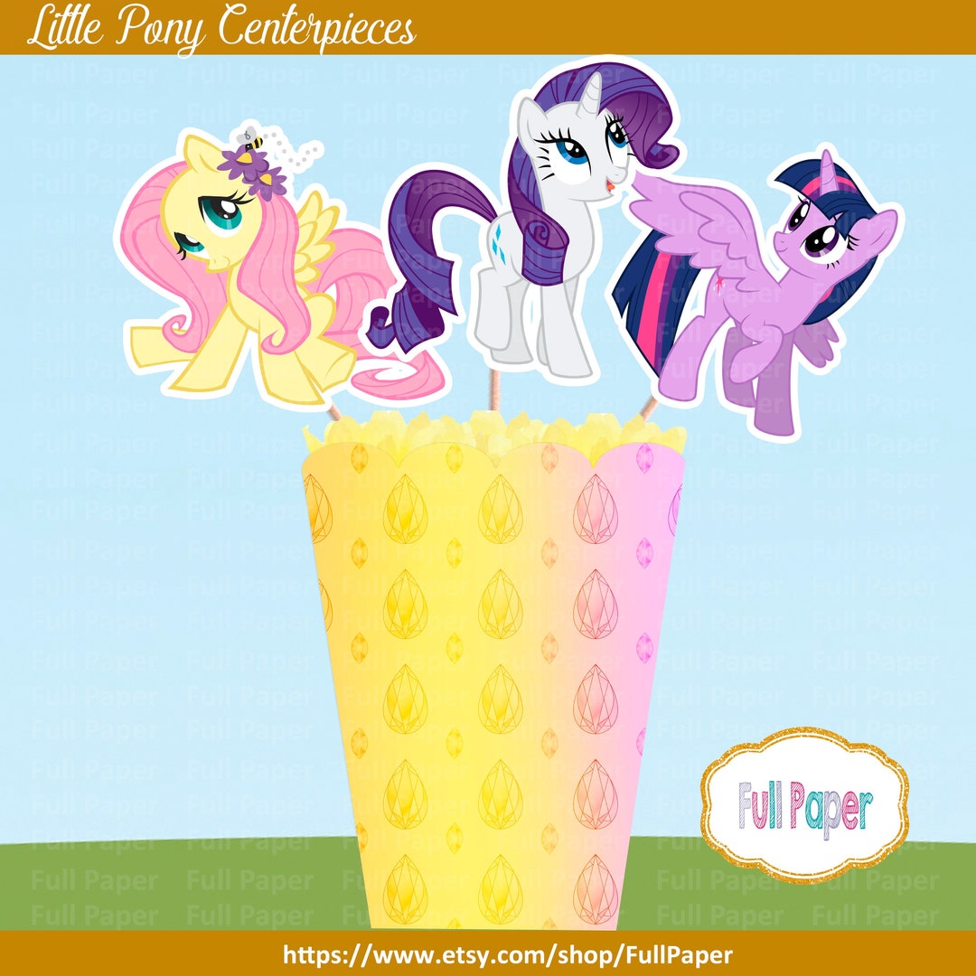 INSTANT DOWNLOAD, My Little Pony Centerpieces, My Little Pony Toppers ...