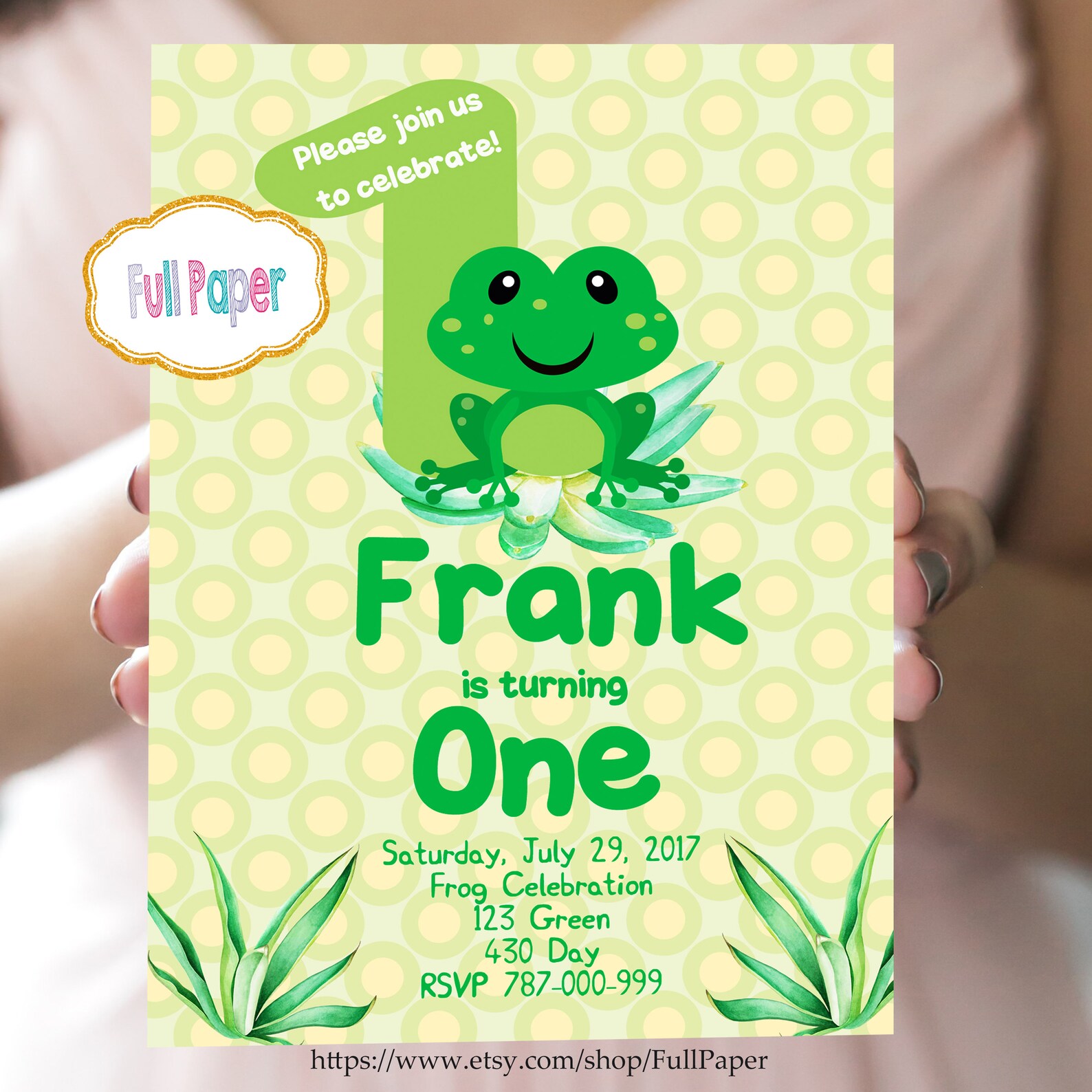 Frog Invitation, Frog First Birthday, Frog Party, Boy Invitation, Girl ...