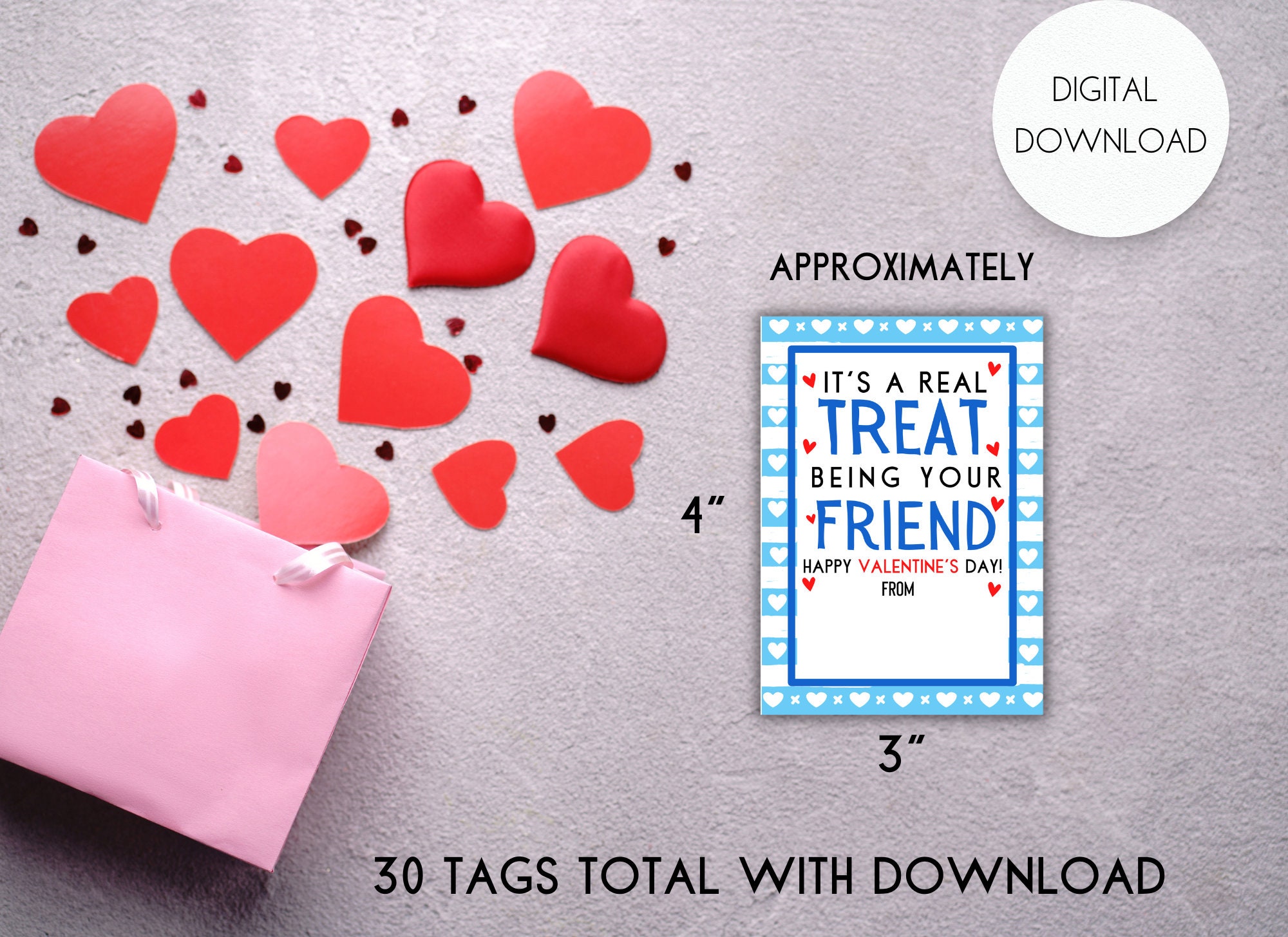 It's a TREAT to Be Your Friend, Valentine Treat Tags,valentine ...