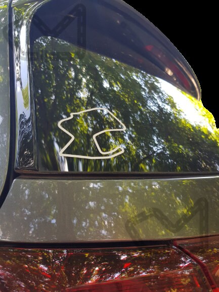 Custom Race Track Outline Vinyl Decal - 800+ Courses Available - Window ...