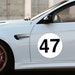 Race Car Number Plate Permanent Vinyl or Reusable Magnet Custom Driver ...