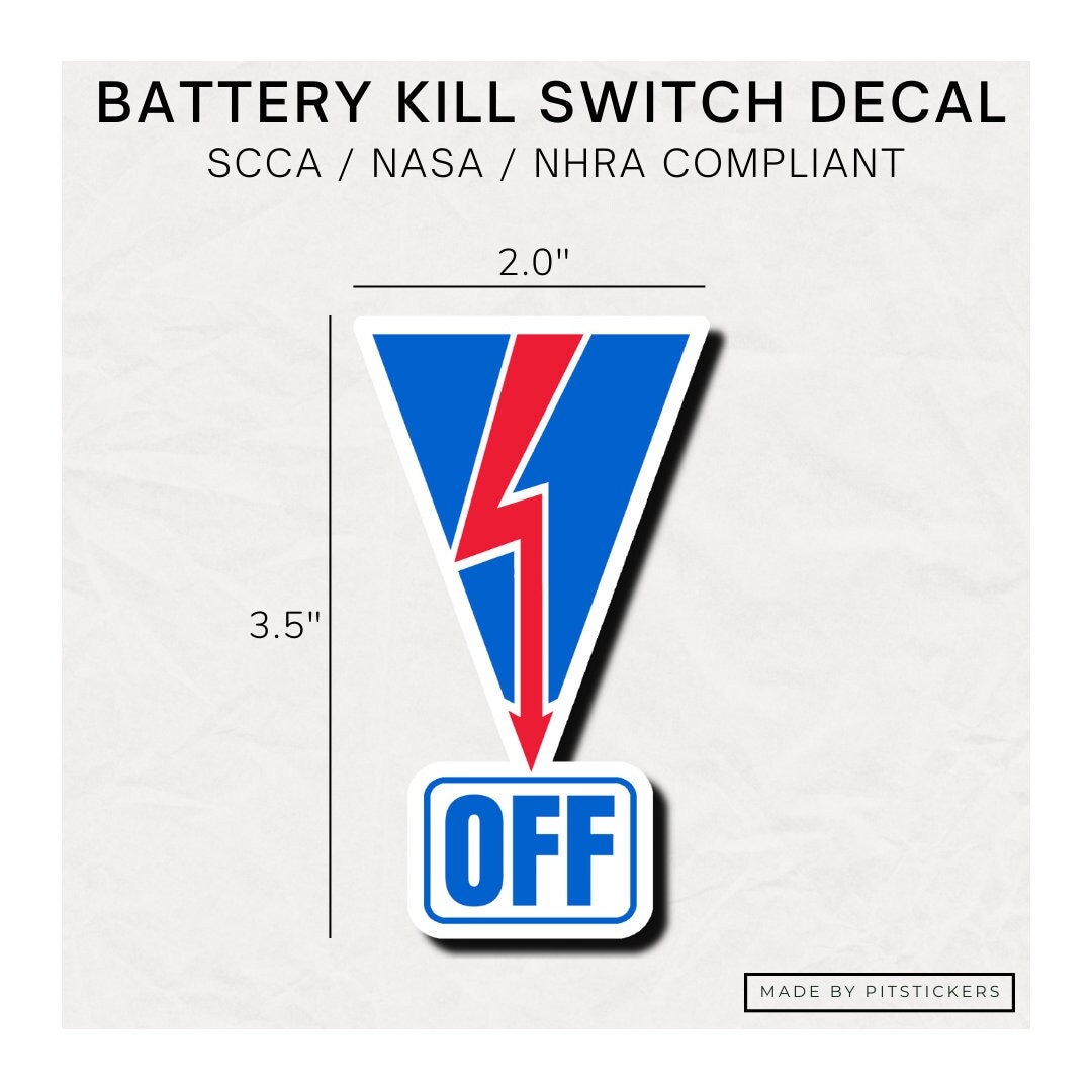 Master off Switch Decal - Race Car Safety Compliant - Etsy