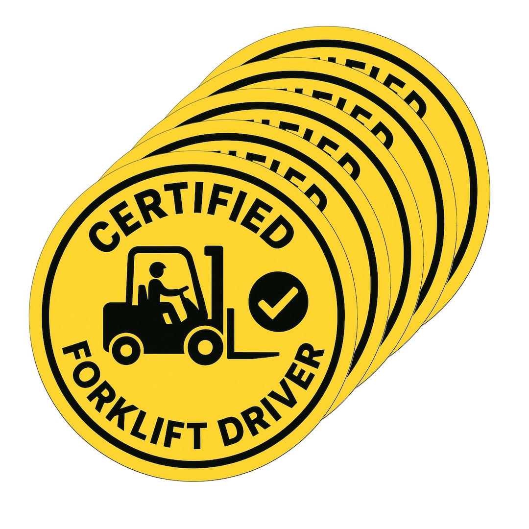 Certified Forklift Driver Hard Hat Sticker: Weatherproof Safety Decal ...