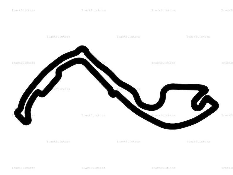 Custom Race Track Outline Vinyl Decal 800 Courses Available - Etsy