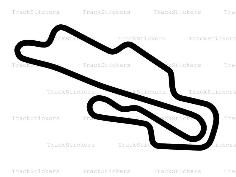 Custom Race Track Outline Vinyl Decal 800 Courses Available - Etsy