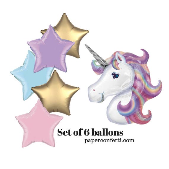 LOONBALLOON Unicorn Theme Balloon Set, Magical Unicorn