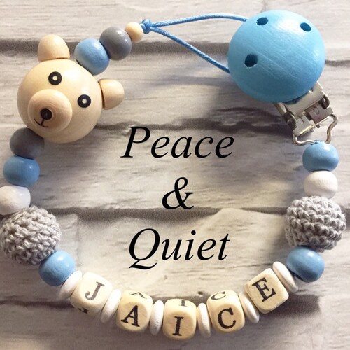 Beautiful Handmade Personalised Dummy Clip Wooden Dummy - Etsy