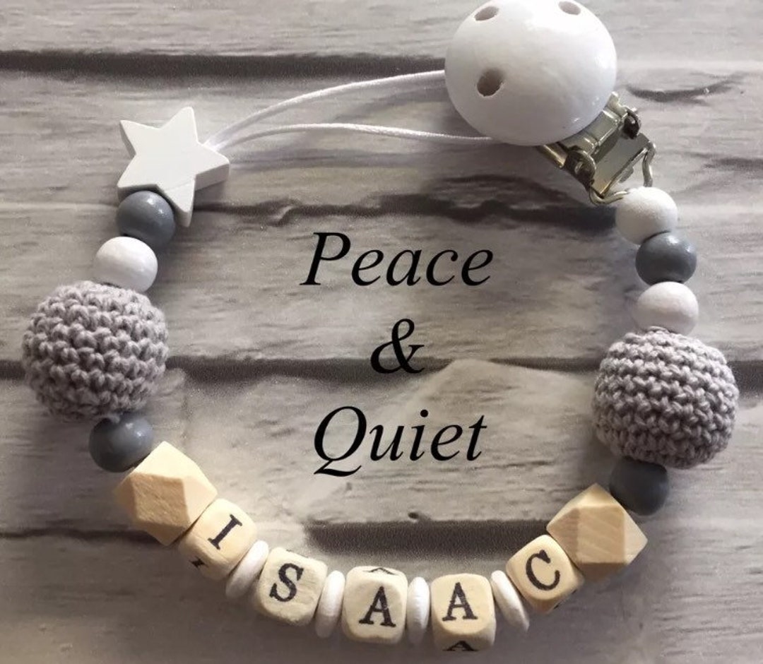 Beautiful Handmade Personalised Dummy Clip Wooden Dummy - Etsy