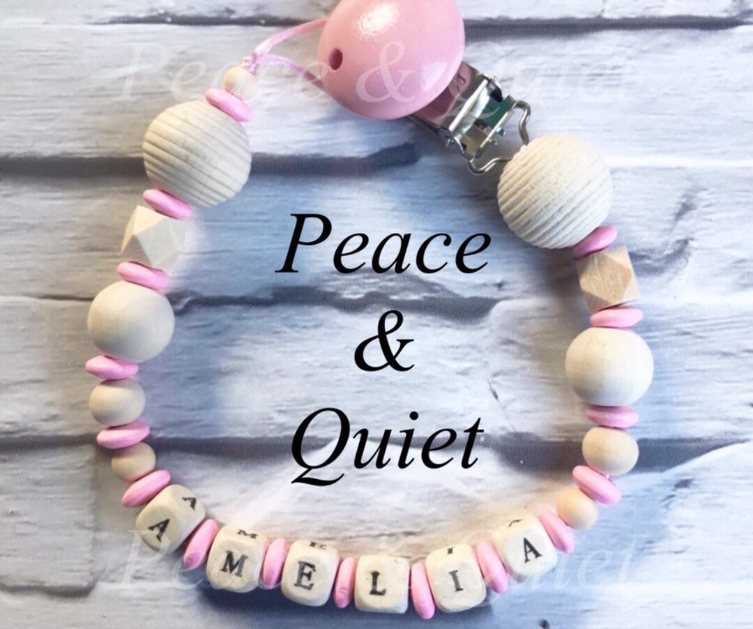 Beautiful Handmade Personalised Dummy Clip Wooden Dummy - Etsy