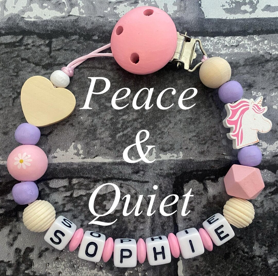 Personalised Dummy Clip | Wooden Dummy Chain | Dummy Clip | Wooden ...