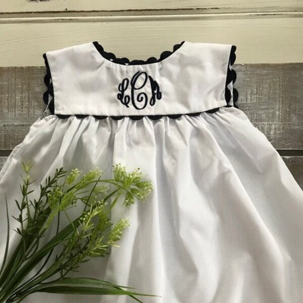 Monogram Baby Dress - Etsy