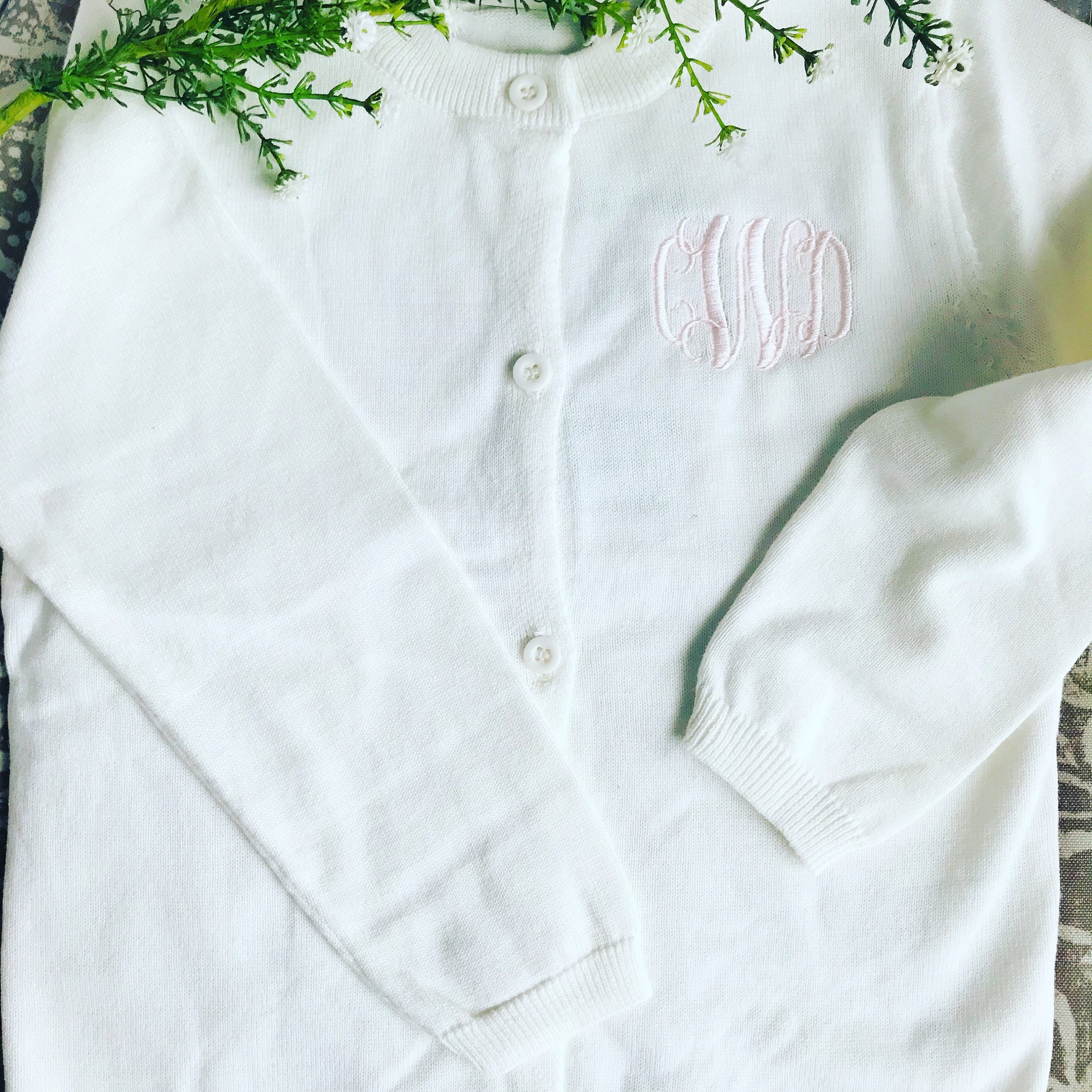 Monogrammed Girl's Cardigan Infant Girl's Sweater | Etsy