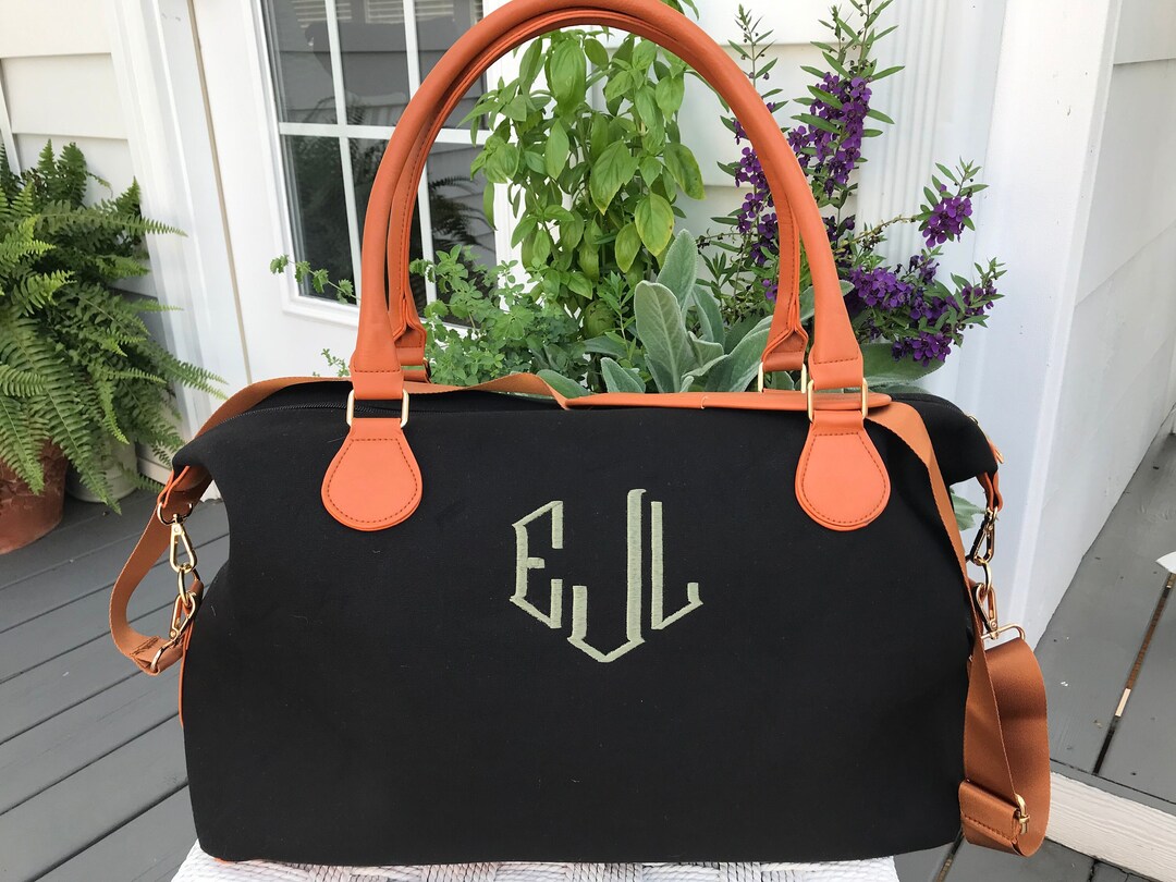Monogrammed Weekender Bag, Large Weekender Bag, Travel Bag, Monogrammed ...