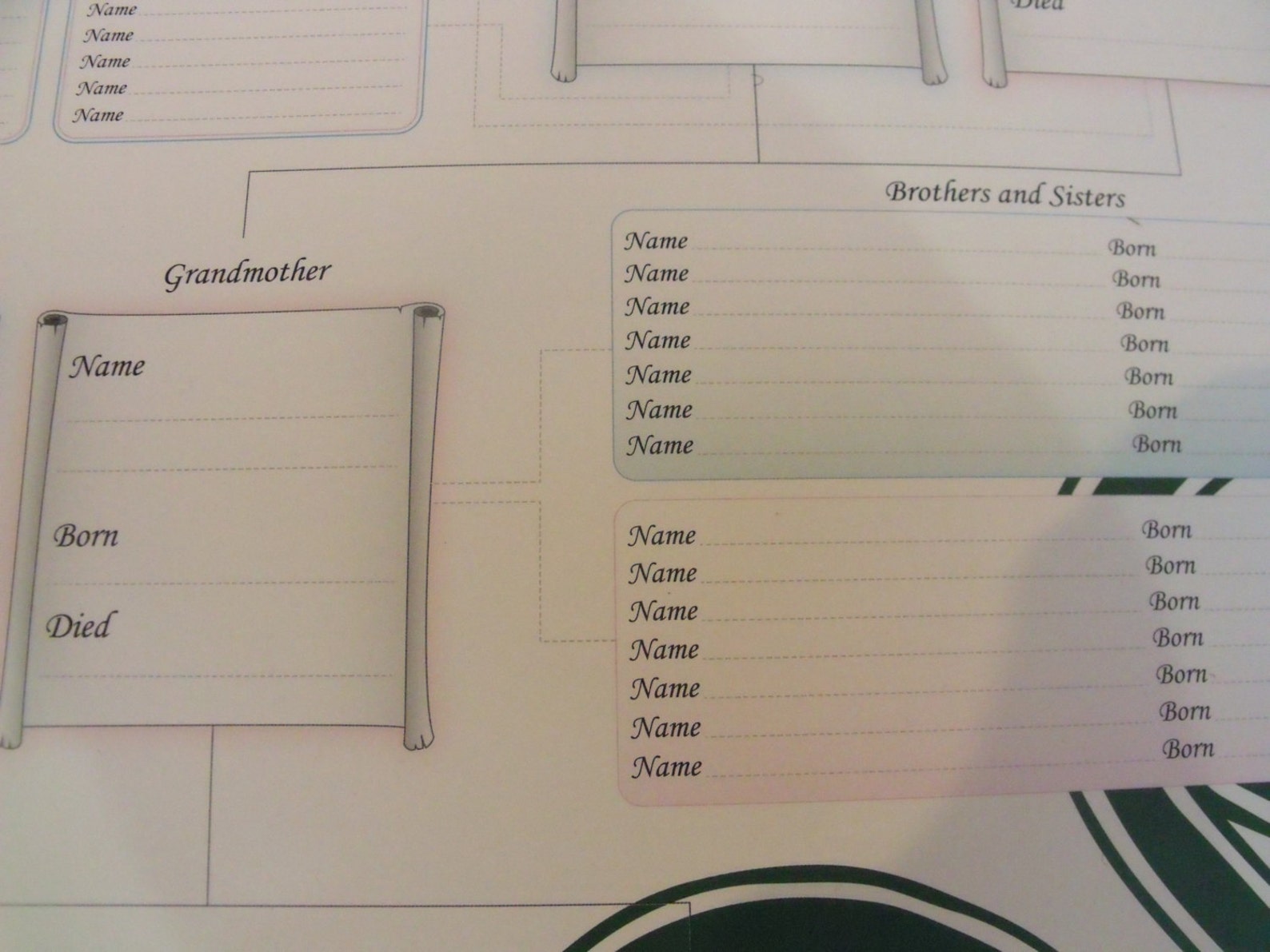 Celtic Family Tree Chart 7 Generations DOWNLOAD - Etsy