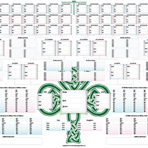 Celtic Family Tree Chart 7 Generations DOWNLOAD - Etsy
