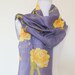 Blue and Yellow Silk Floral Scarf | Blue and Yellow Shawl | Bridal Wrap ...