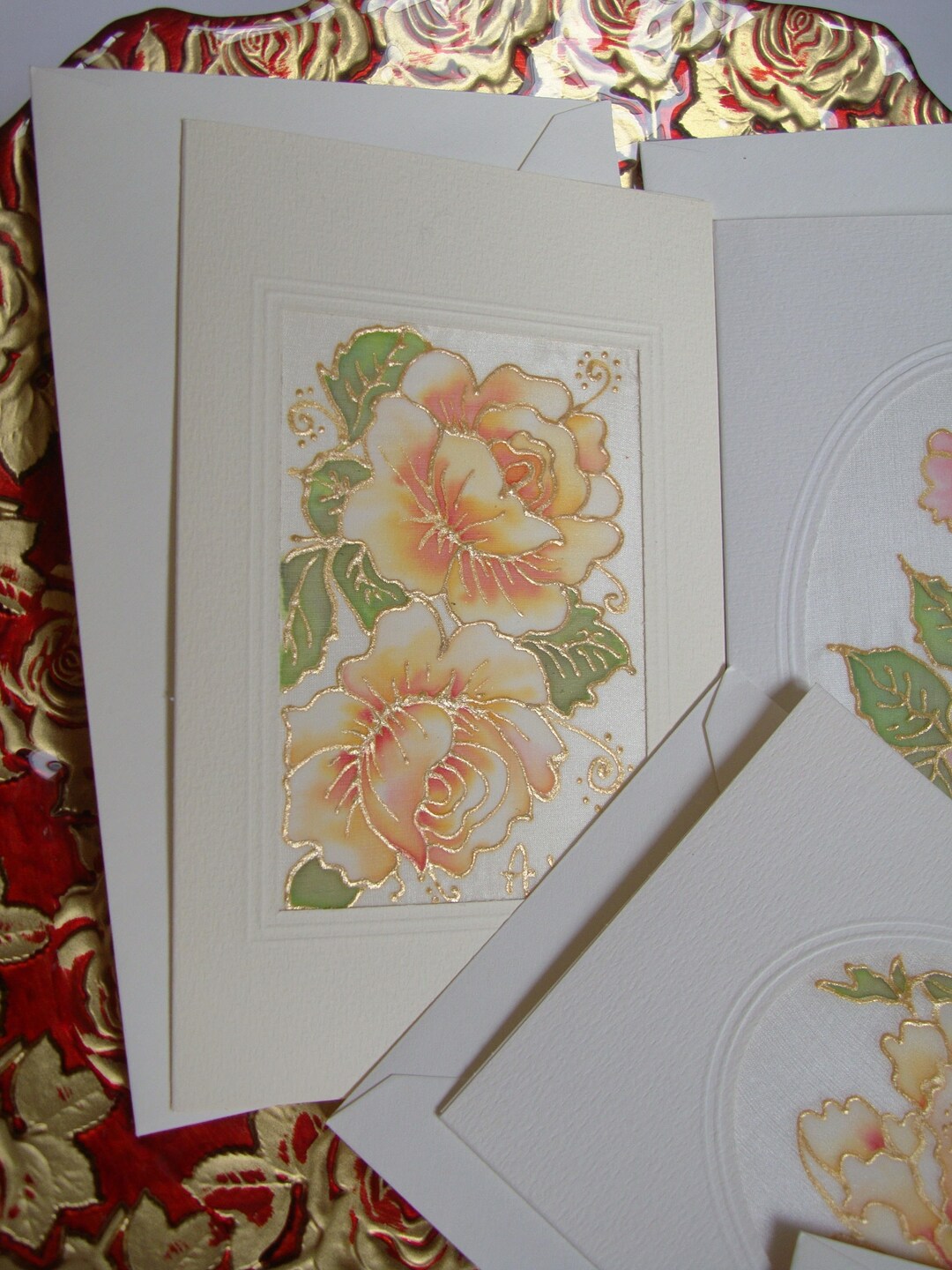 Silk Painted Cards | Any Occasion Silk Cards - Etsy UK