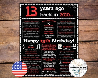 14th Birthday Poster Birthday Countdown 14 Years (Instant Download) - Etsy