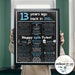 13th Birthday Sign, Personalized 13th Birthday Poster, 13th Birthday ...