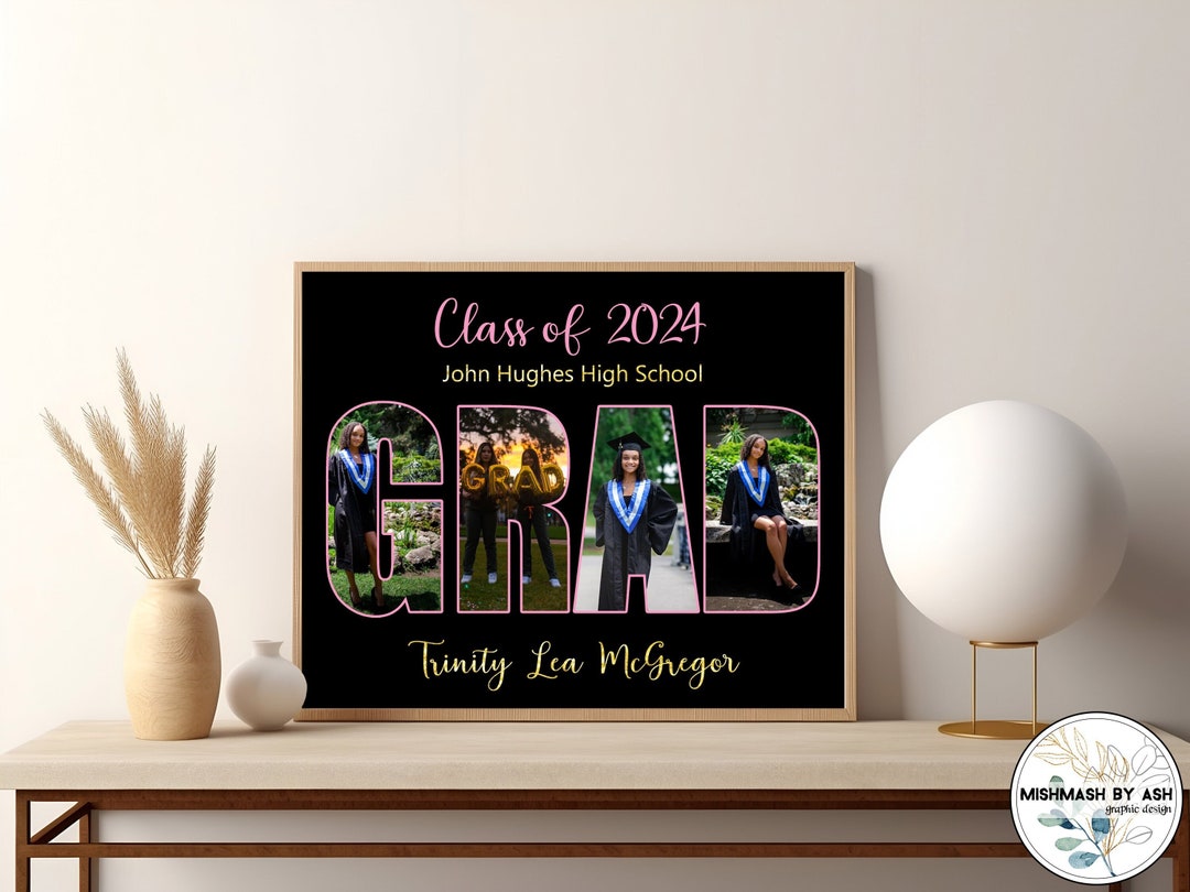 GRAD Photo Collage 2024, Graduation Photo Gift, Class of 2024 Photo ...