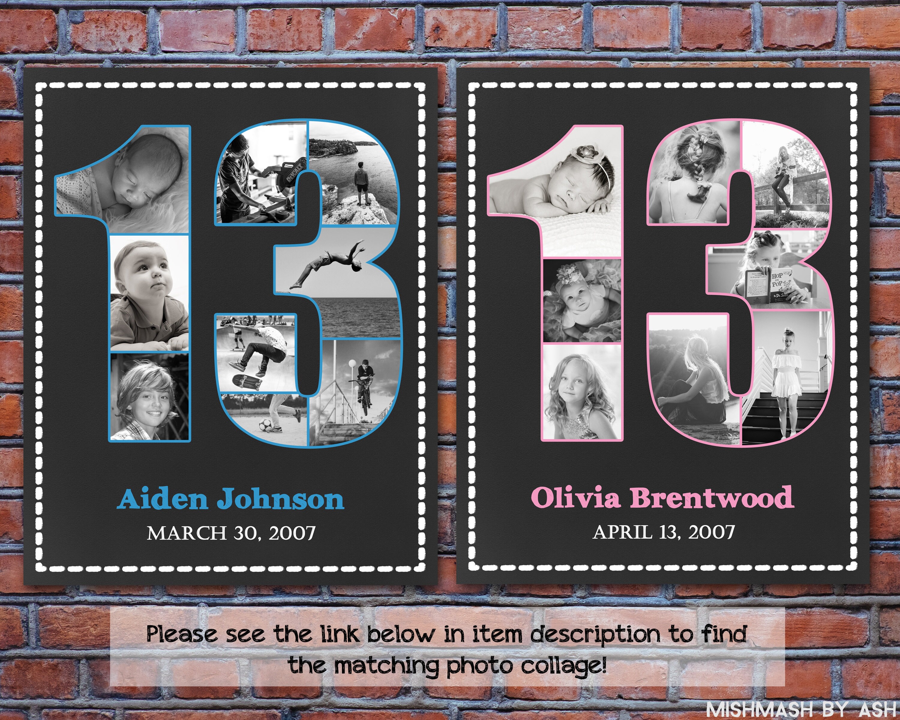 13th Birthday Sign Personalized 13th Birthday Poster 13th - Etsy