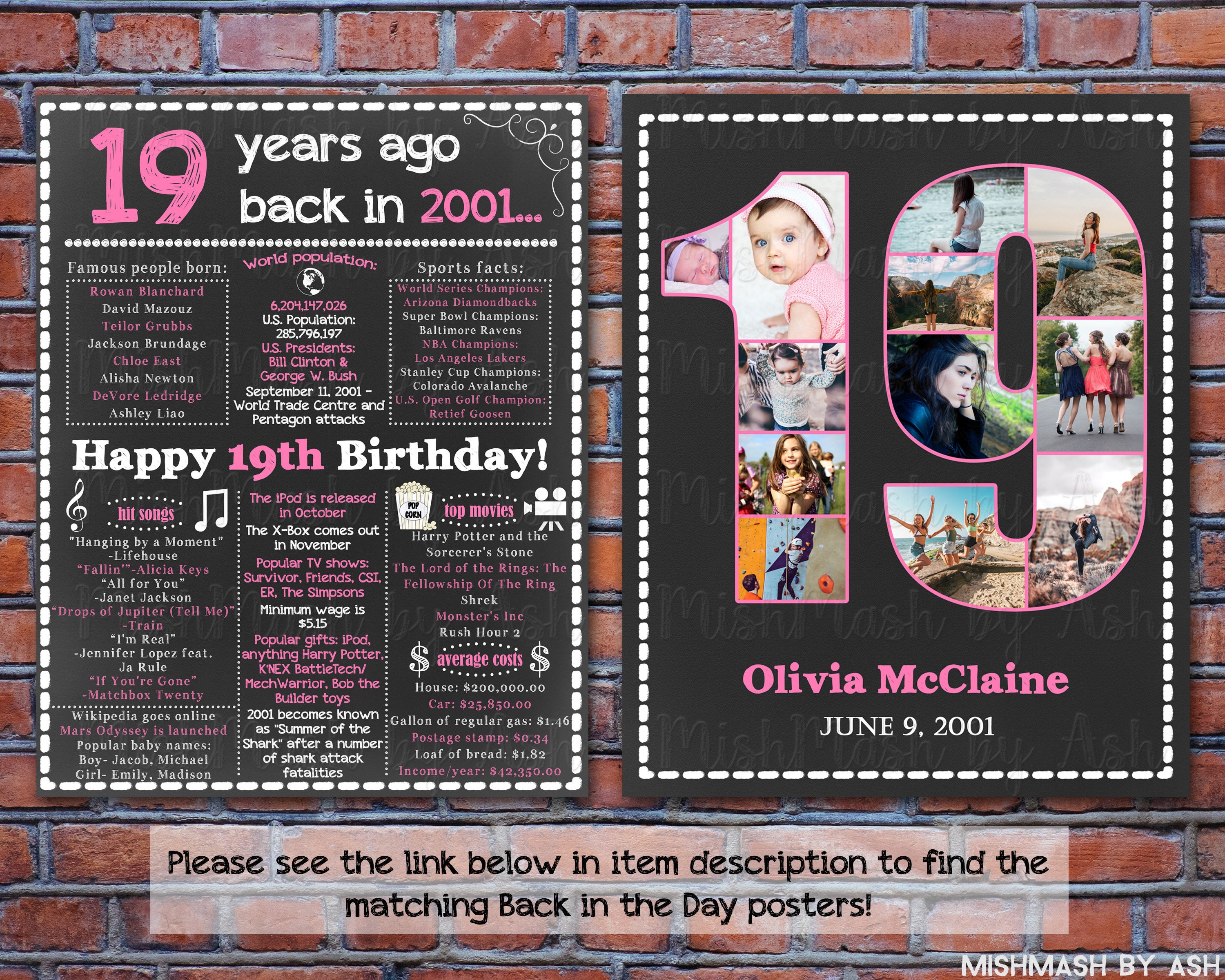 19th Birthday Sign 19th Birthday Photo Collage 19th Birthday - Etsy Canada