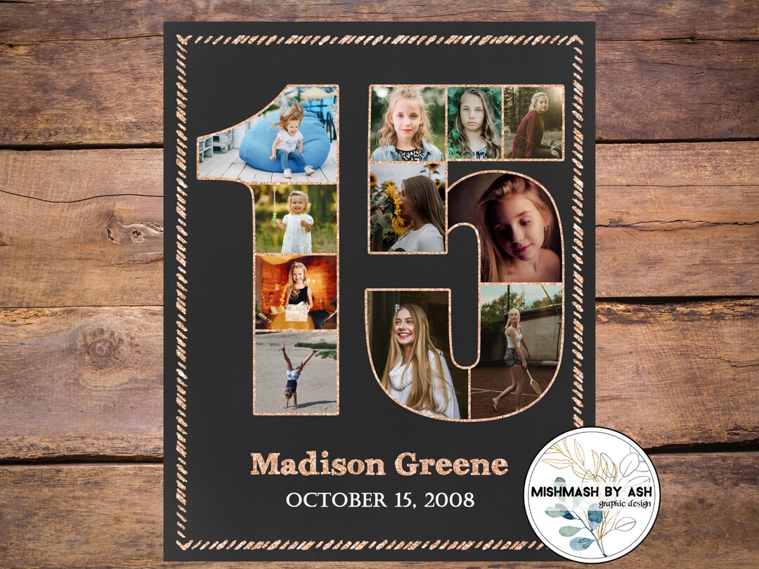 15th Birthday Gift Daughter, 15th Birthday Sign, 15th Birthday Gift Her ...