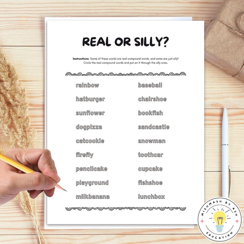 Compound Word Worksheets for 1st 2nd Grade / Grade 1 Grade 2 ...