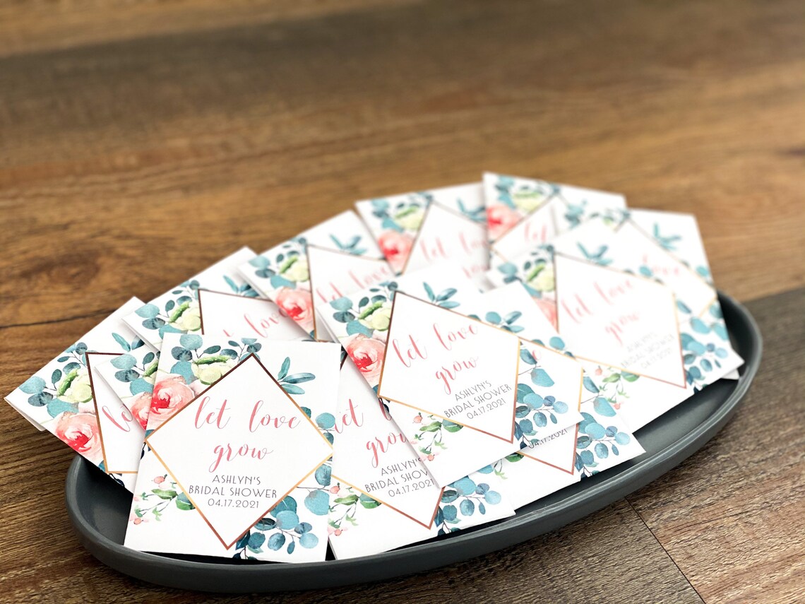 Bridal Shower Favors Bridal Shower Seed Packets Virtual - Etsy