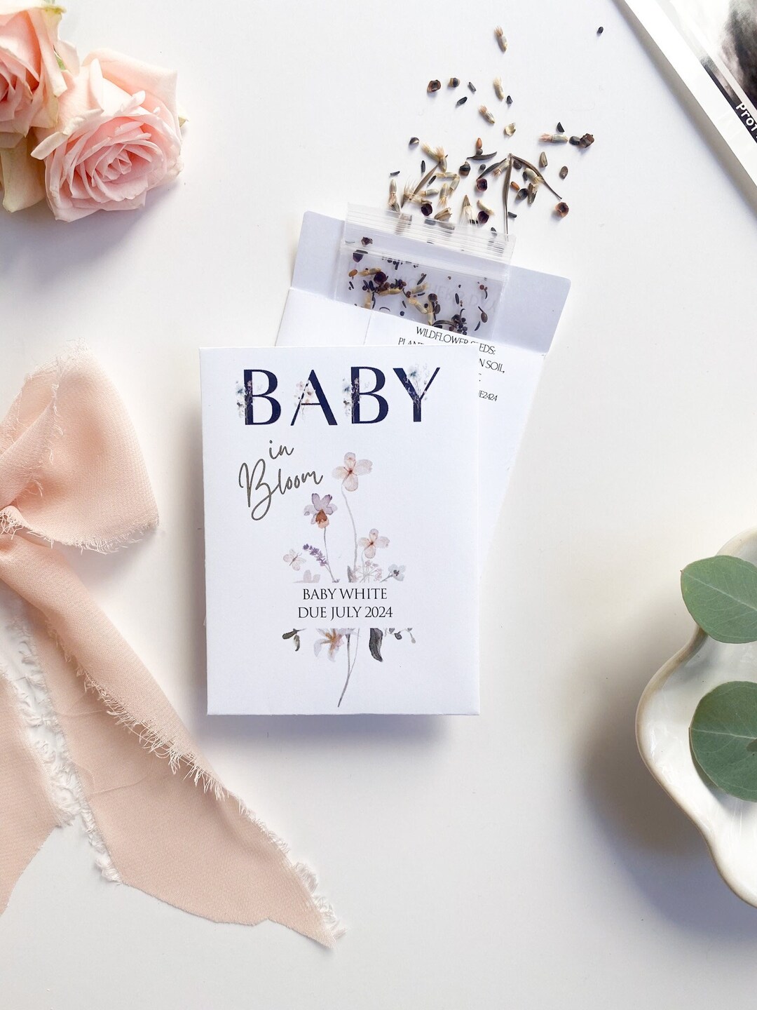 Custom Baby in Bloom Wildflower Seed Packet Favors - Etsy