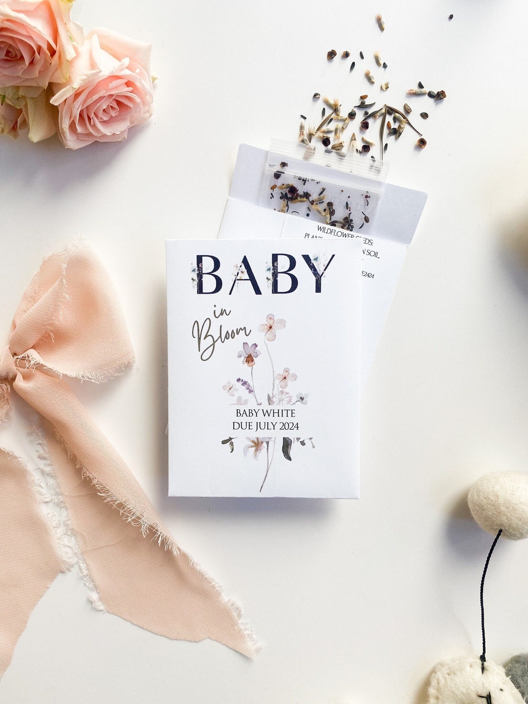 Baby Shower Seed Packet Favors, Baby Shower Favors, Baby in Bloom, Let ...