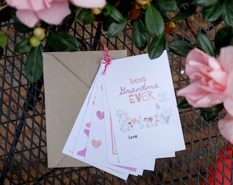 Best Grandma Ever Card Booklet: Mother's Day Birthday or - Etsy