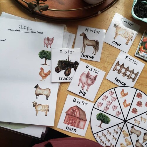 Farm Unit Learning Bundle preschool Early Elementary | Etsy
