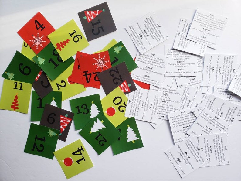 Countdown to Christ: Advent Calendar With Scripture - Etsy