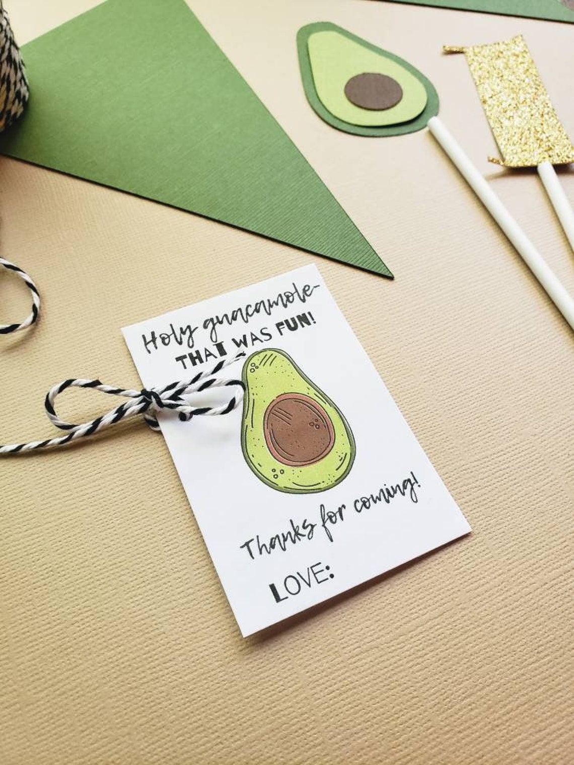 Holy Guacamole / Avocado Birthday Party Favor Tags - Etsy