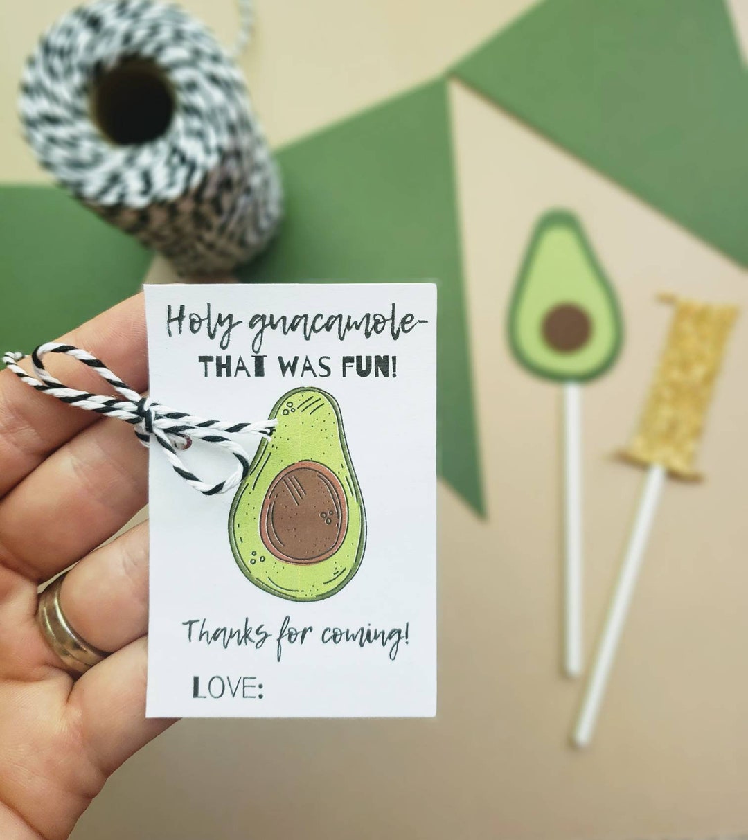 Holy Guacamole / Avocado Birthday Party Favor Tags - Etsy