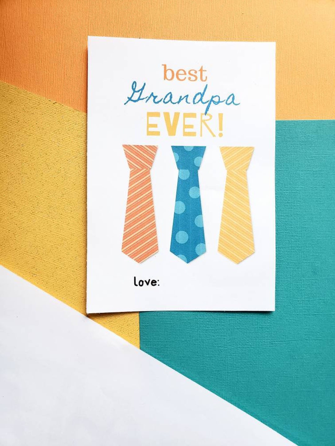 Best Grandpa Ever Card Booklet: Grandparent's Day or Father's Day ...