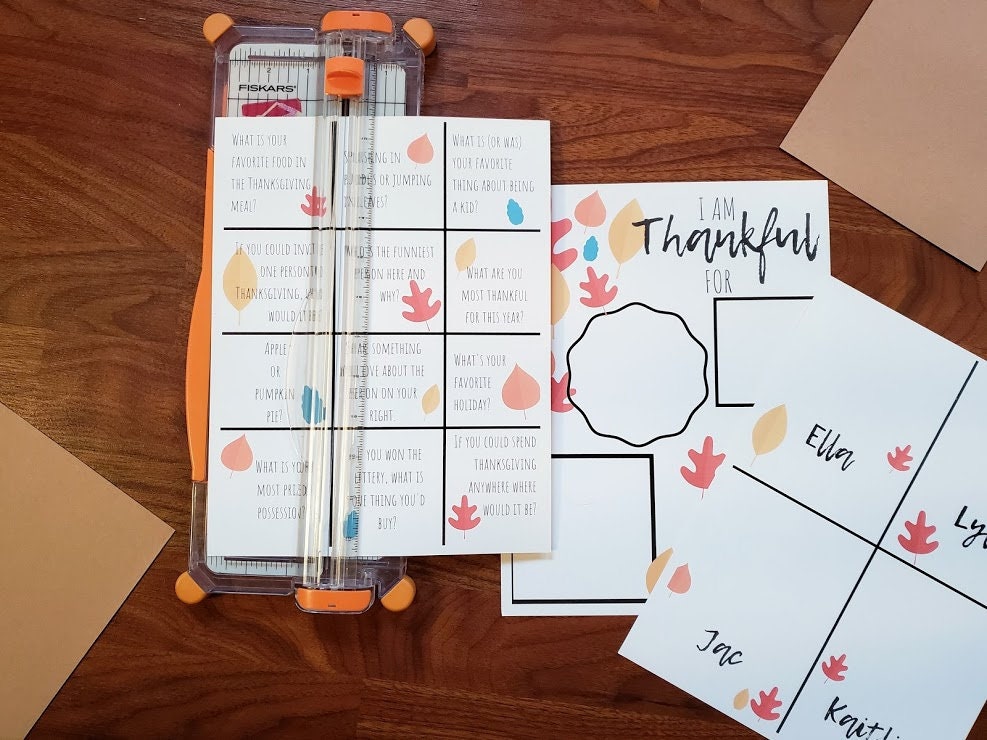 Thanksgiving Kids Table Printable i Am Thankful - Etsy