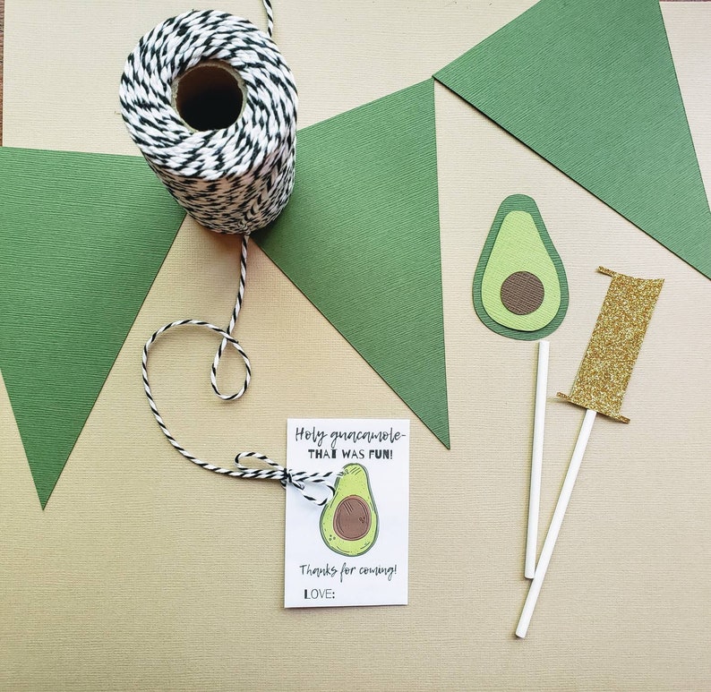 Holy Guacamole / Avocado Birthday Party Favor Tags - Etsy