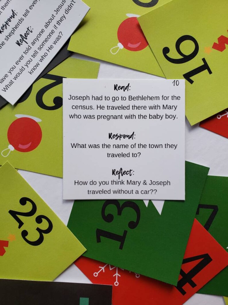 Countdown to Christ: Advent Calendar With Scripture - Etsy