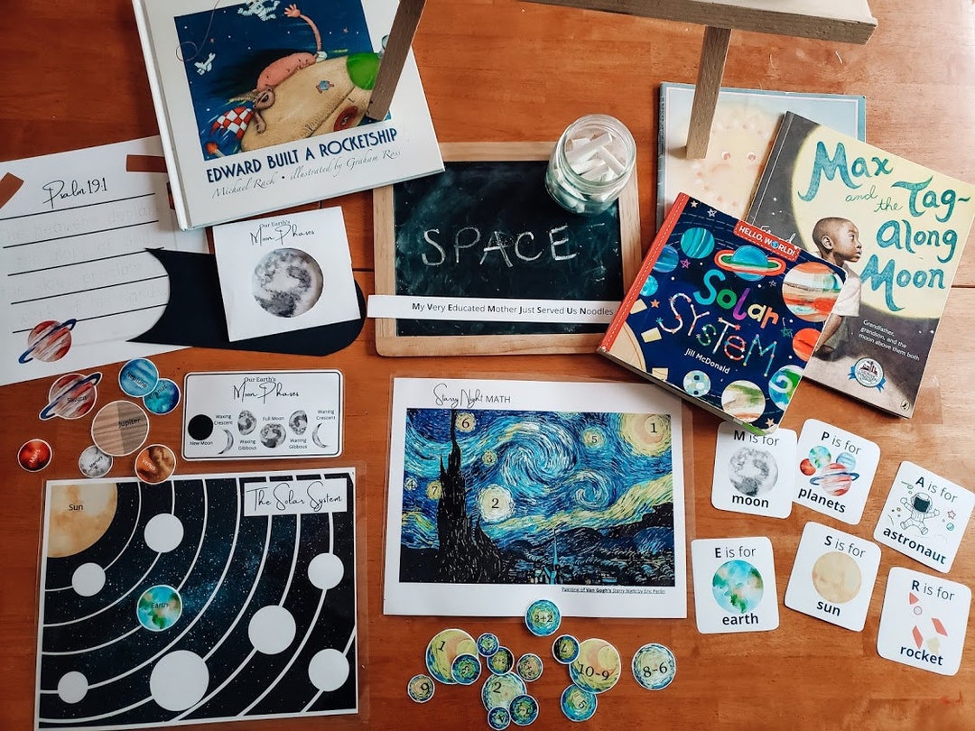 Solar System Learning Bundle (math, Science, Tracing, Scripture ...