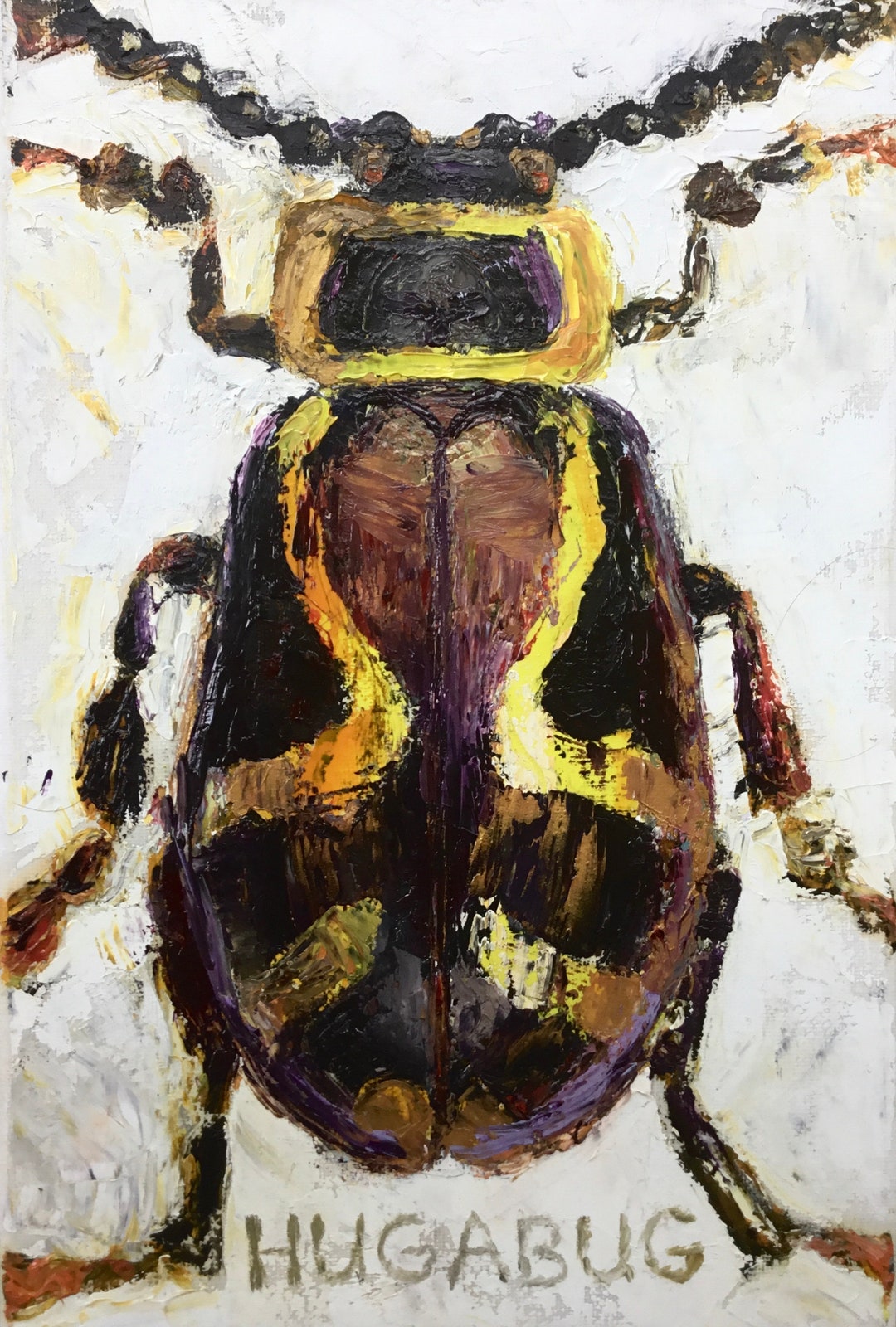 Painting-satellite „hug a Bug“, Wall Decor - Etsy